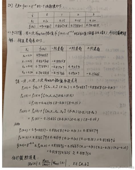 数值分析例题数值分析第一章习题 Csdn博客