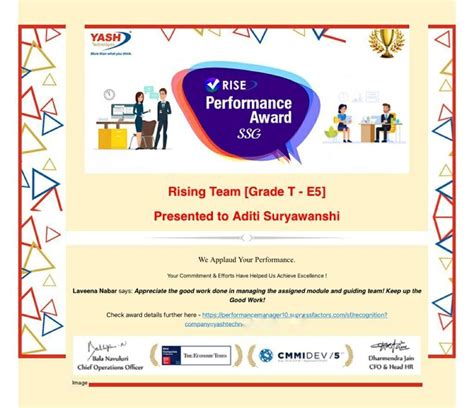 Aditi Suryawanshi On Linkedin Yashtechnologies Award Proud Teamwork Achievement 12 Comments