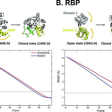 Conformational Transition From Open To Closed States Of A Adk And B Download Scientific