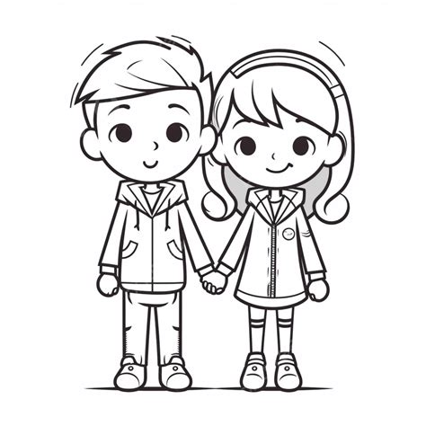 귀여운 애니메이션 커플 색칠하기놀이