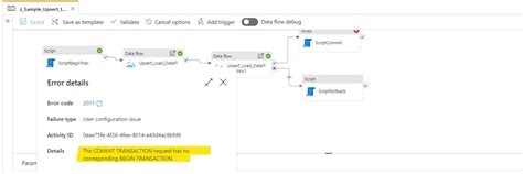 how to enable transaction and rollback functionality in adf pipeline source and sink is azure
