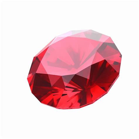 Premium Ai Image Ruby Isolated On White Perfect For Composition