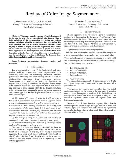 Pdf Review Of Color Image Segmentation