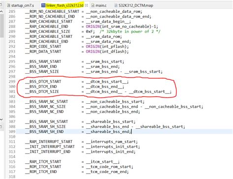 Example S32k312 Placing Variables In Dctm And Code In Ictm Ds35 Rtd300