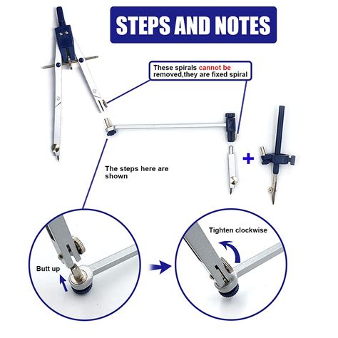 Compass For Geometry Large Professional Drawing Compass Metal Drafting Compass Kit With