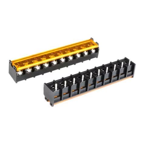 10pin Barrier Terminal Block With Cover Flux Electronix