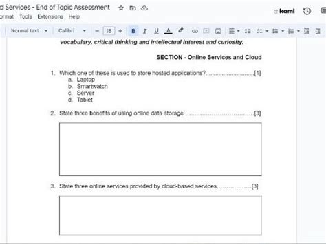Edexcel Igcse Ict Unit 4 Online Services Assessment And Answers Teaching Resources