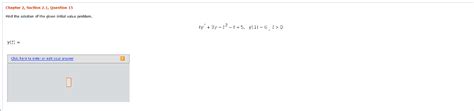 Solved Find The Solution Of The Given Initial Value Problem Chegg