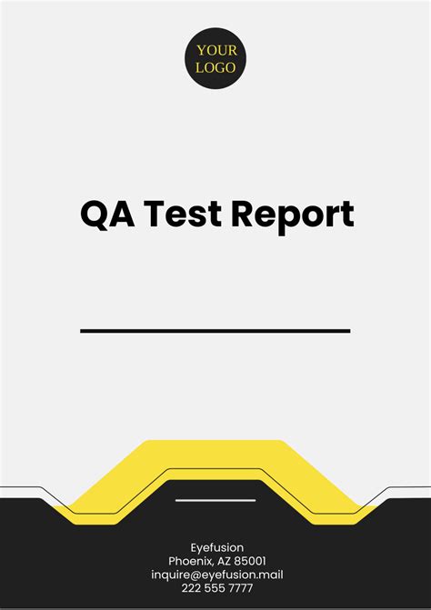 Free Qa Test Report Template To Edit Online
