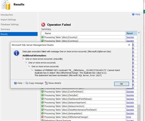 Sql Server I Am Getting An Error While Importing Bacpac File Stack Overflow