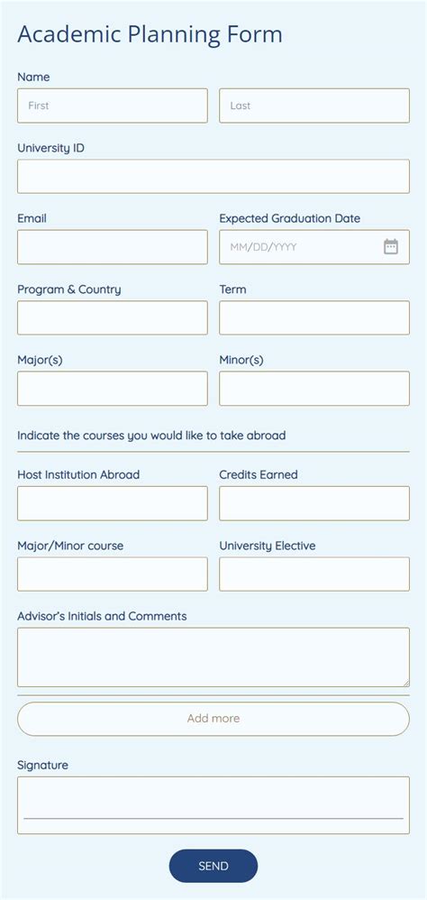 Academic Performance Questionnaire Template FormBuilder