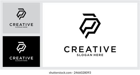 P Pp Initial Letter Logo Design Stock Vector Royalty Free 2472630553