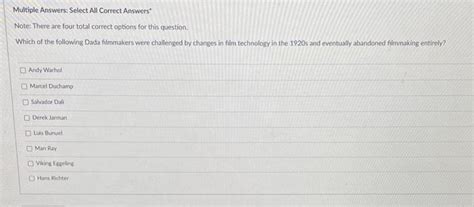 Solved Multiple Answers Select All Correct Answers Note