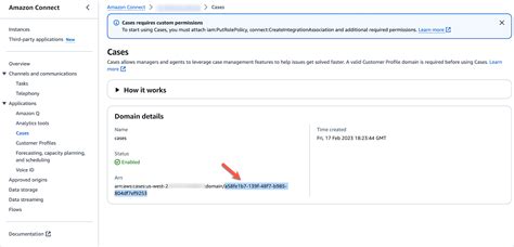 Set Up Integration For Amazon Connect Cases Amazon Connect