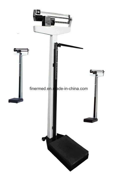 Column Beam Hospital Medical Body Weighing Scale With Height Rod