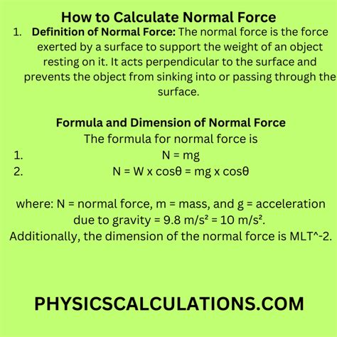 How To Calculate Normal Force