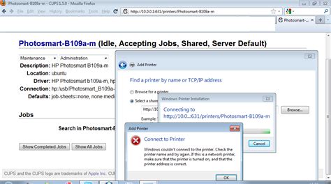Sharing Windows 7 Cant Find Cups Printer Shared From Ubuntu Ask Ubuntu