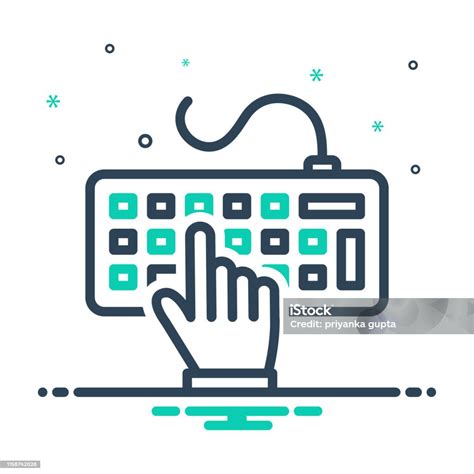 Keypress Button Stock Illustration Download Image Now Computer