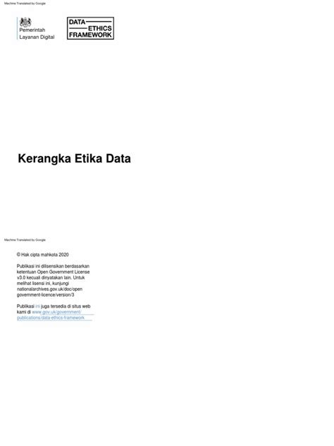 Data Ethics Framework Translate Pdf