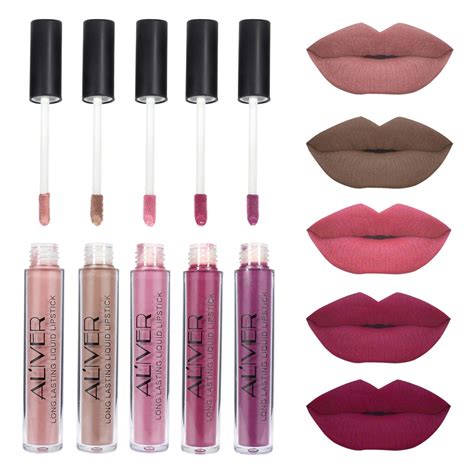 Pcs Set Matte Lipstick Set Matte Velvety Liquid Lipstick Waterproof Natural Liquid Lip Gloss