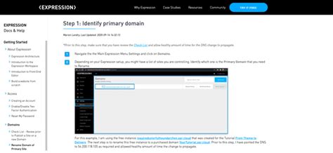 Rename Domain Of Primary Site Expression