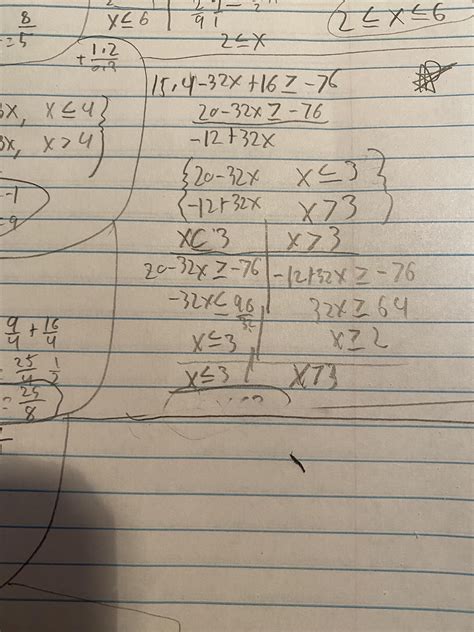 Algebra What Am I Doing Wrong I Got X Less Than Or Equal To 3 And X