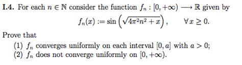 Real Analysis How To Prove F N Converge Uniformly Mathematics