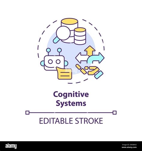 Thin Line Simple Colorful Cognitive Systems Icon Concept Stock Vector Image And Art Alamy