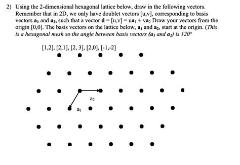 Solved 2 Using The 2 Dimensional Hexagonal Lattice Below