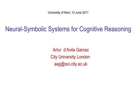 pdf neural symbolic systems for cognitive reasoningaag talks kent pdf · neural symbolic