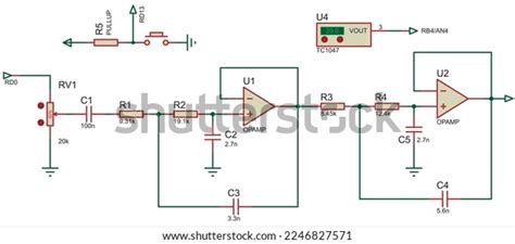 vector electrical circuit electronic analog device stock vector