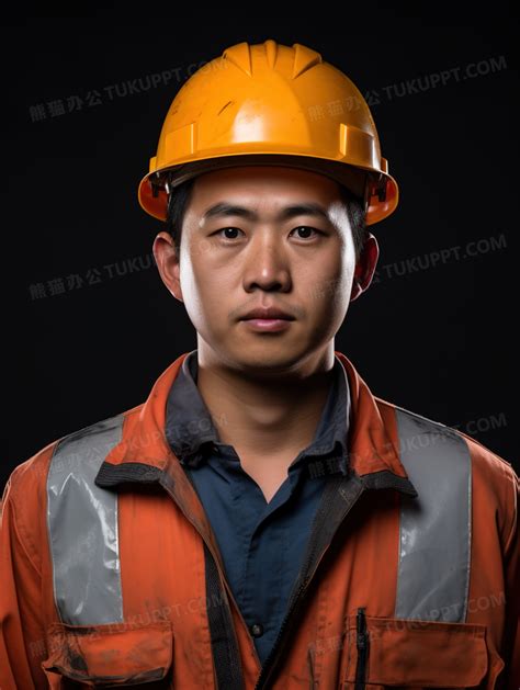 头戴安全帽的工地工作人员职业摄影图png格式图片下载熊猫办公