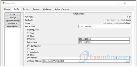 Packet Tracer Create A Simple Network Using Packet Tracer Answers