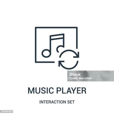 상호 작용 집합 컬렉션에서 음악 플레이어 아이콘 벡터입니다 얇은 라인 음악 플레이어 개요 아이콘 벡터 일러스트 레이 션 0명에 대한 스톡 벡터 아트 및 기타 이미지 Istock