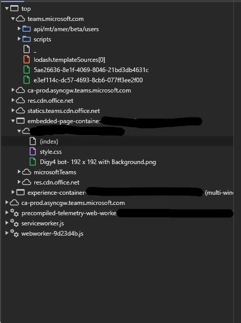 teams chatbot app static tab website not loading microsoft qanda