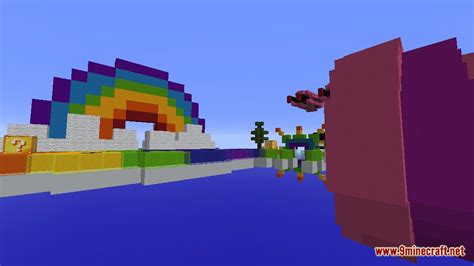 Rainbow World Lucky Block Race Map 1122 112 For Minecraft Mc Modnet