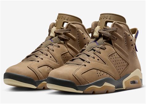 Air Jordan 6 Retro Gore Tex Brown Kelp Team Gold Court Purple Fd1643