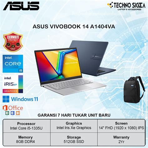 Jual ASUS Vivobook 14 A1404VA I5 1335 8GB 512GB 14 0 FHD Shopee Indonesia