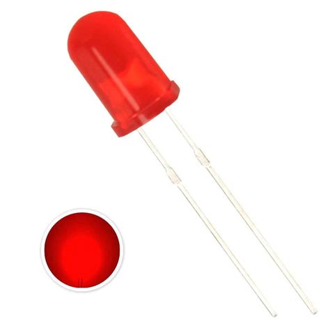 Led Difuso 5mm Vermelho Circuito Facil Componentes Eletronicos Esp32 Esp8266 Arduino E Muito