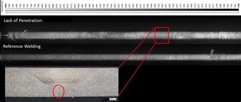 Thermogram And Cross Section Of Lack Of Penetration Defect Compared To