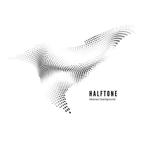 Halftone Design Element Motion Effect Abstract Halftone Background With Dynamic Waves Warp