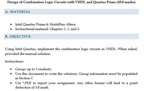 Using Intel Quartus Implement The Combination Logic