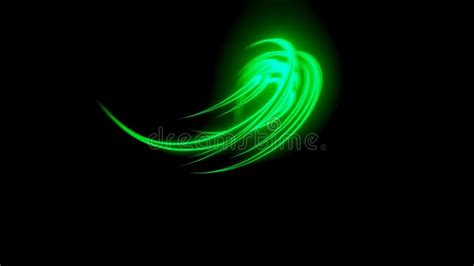 Chaotic Waving Motion Of Bright Transforming Glowing Lines Seamless Loop Design Stock