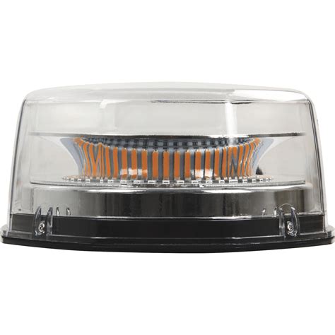 Blazer Led Low Profile Class 1 Warning Light — 12v Clear Lens Amber Leds 8 Flash Patterns