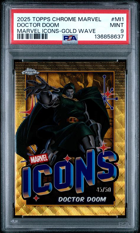 2025 Doctor Doom Topps Chrome Marvel Marvel Icons Marvel Icons Gold