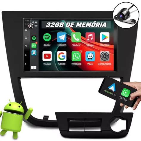 Multimidia Carplay Android Auto Sem Fio Kit Moldura Camera