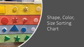 Shapes Color Size Sorting Chart By Classroom Creativities TpT
