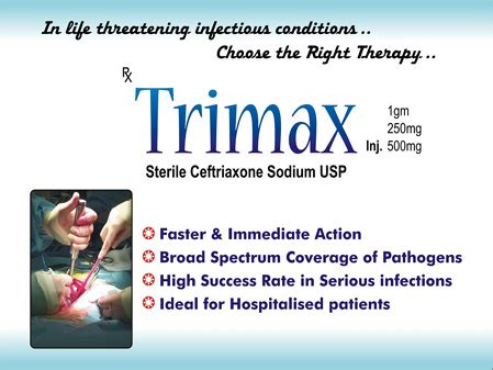 Trimax Inj 1gm 250mg 500mg in Malakpet, Jaipur, Jaipur Medical Agencies ...