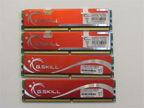 Computer Memory Pc2 6400 1gb Ddr2 Cl5 4 Sticks Total 4gb Ebay