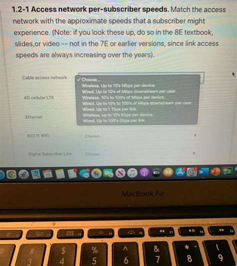 Solved 1 2 1 Access Network Per Subscriber Speeds Match The